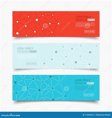 Abstract Futuristic Low Poly Background With Connecting Dots And Lines Connection Structure