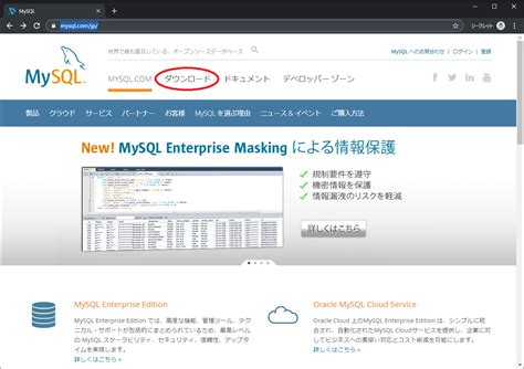 インストール不要zip形式のMySQLを使用する ダウンロード編in Windows TECH PROjin