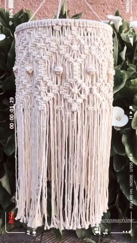 MACRAME LAMPSHADE Macrame Fai Da Te Acchiappasogni Fai Da Te Idee Creative