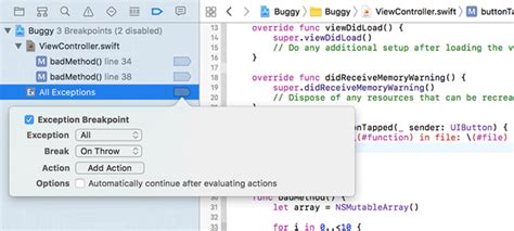 Objective C What Is An Exception Breakpoint In Xcode Stack Overflow