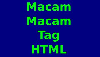 Macam Macam Tag Dan Fungsinya Dalam HTML