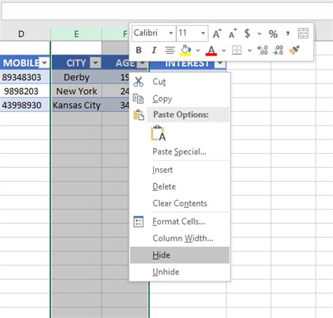 How To Hide And Unhide Columns In Excel QuickExcel