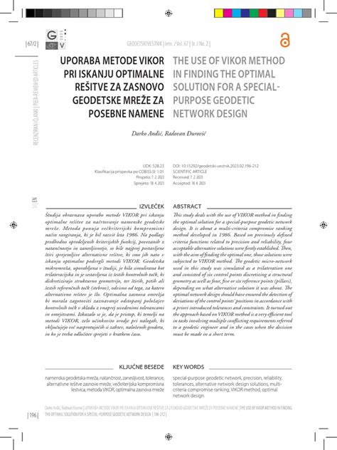 the use of vikor method in finding the optimal solution for a special