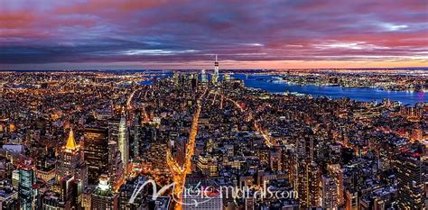 Aerial Nyc Panorama Wallpaper Wall Mural By Magic Murals