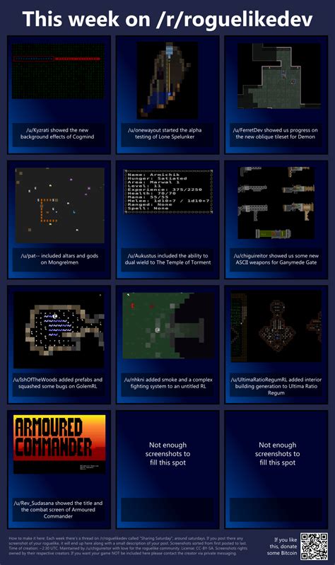 [digest] this week on r roguelikedev r roguelikes