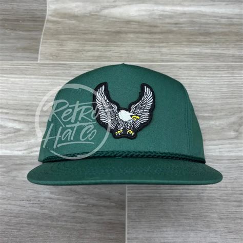 Screaming Eagle Biker Patch On Green Classic Rope Hat
