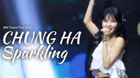 [4k]chung Ha ‘sparkling Mik Festival Paris Vip Front Stage Fancam