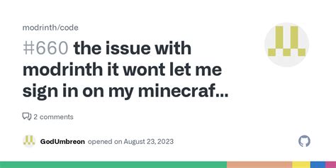 the issue with modrinth it wont let me sign in on my minecraft account · issue 660 · modrinth