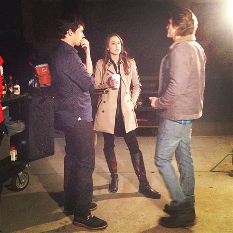 Troian Bellisario And Keegan Allen Behind The Scenes