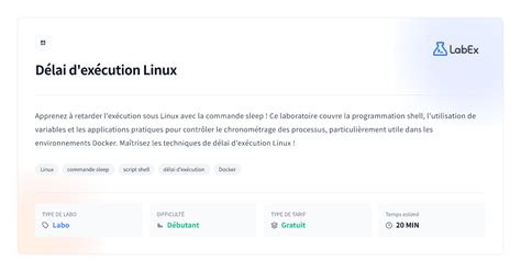délai d exécution linux labex