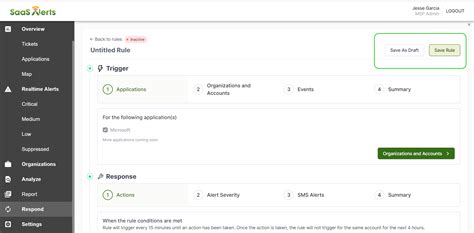 saas alerts respond saas alerts
