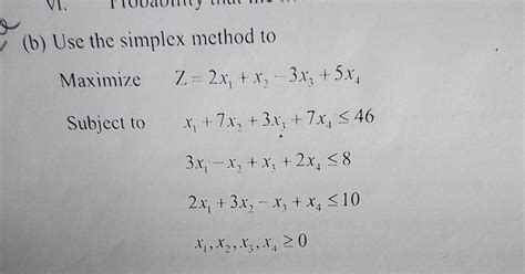 Solved B Use The Simplex Method To Maximize
