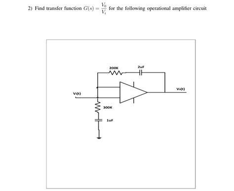 solved find transfer function g s v0vi ﻿for the following