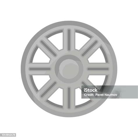 자동차의 회색 합금 휠입니다 자동차 티타늄 테두리입니다 자동 상점 또는 수리 서비스의 광고 포스터에 대 한 평면 벡터 가장자리에 대한 스톡 벡터 아트 및 기타 이미지
