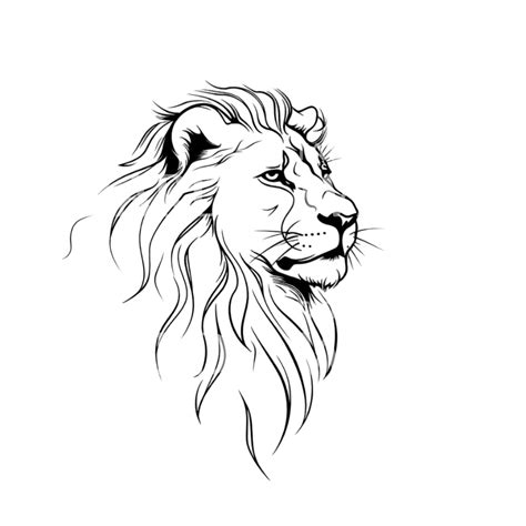 Minimalist Simple Lion Tattoo