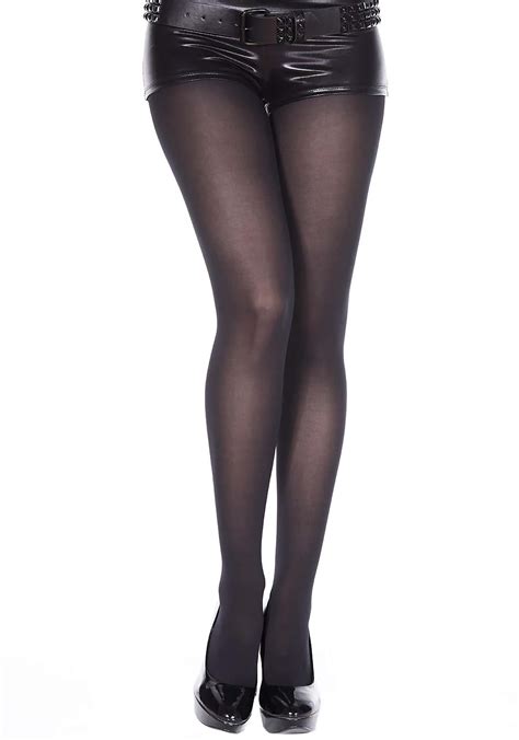Black Opaque Womens Tights Costume Tights