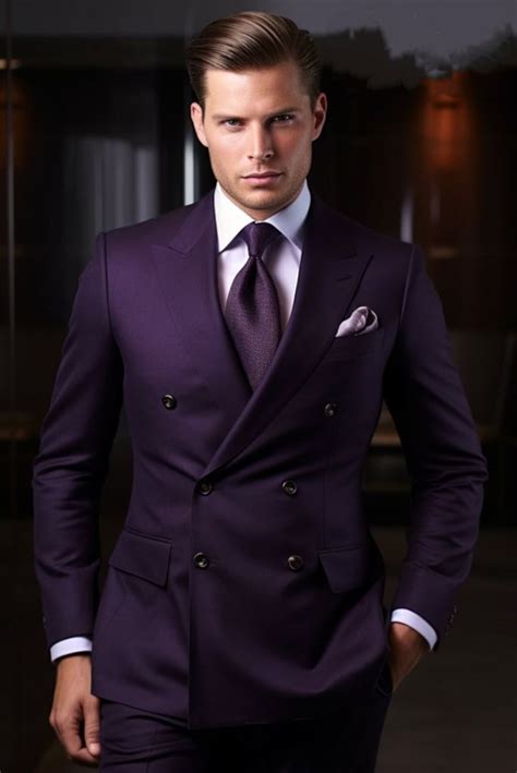 Dark Purple Colour Combination With Purple Suit