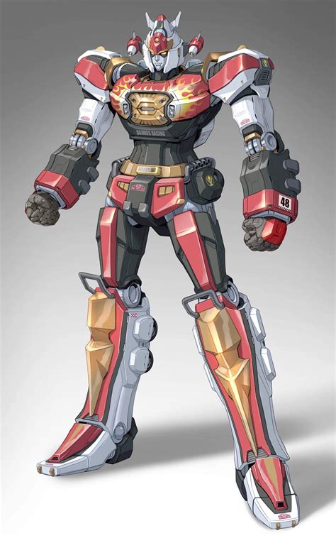 Maeda Hiroyuki Daimos Toushou Daimos Highres Clenched Hands Gradient Background Looking