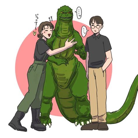 「ゴジラの絵を載せてたアカウントを削除したので、再掲🙌 三枝未希 Godzilla ゴジラ 」chiroの漫画