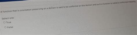 Solved A Function That Is Orientation Preserving An A Domain