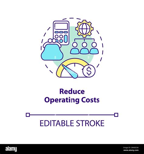 reduce operating costs concept icon stock vector image and art alamy