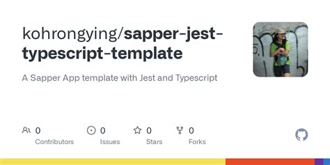 Github Kohrongyingsapper Jest Typescript Template A Sapper App Template With Jest And Typescript