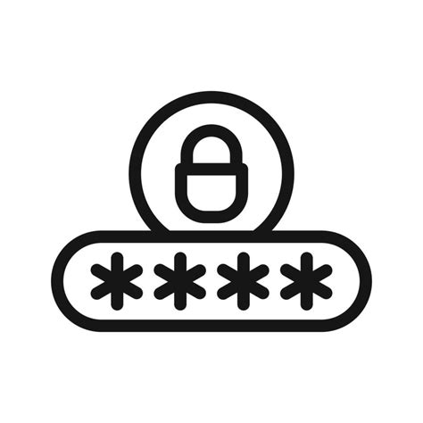 Password Security Icon Black Line Art Logo 48256499 Vector Art At Vecteezy