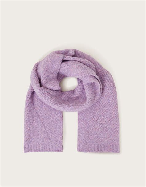 Taffy Rib Knit Scarf Purple