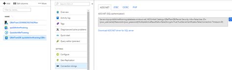 Azure Connection To Sql From Application Stack Overflow