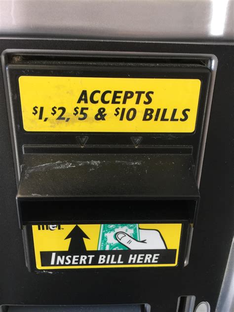 Printable Vending Machine Dollar Bill Acceptor Printable And