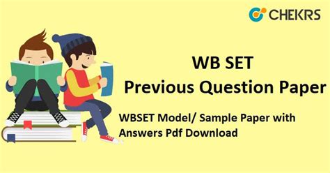 Wb Set Previous Question Papers Wbset Model Sample Paper With Answers