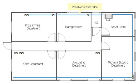 Office Floor Plan Layout And Network Cabling