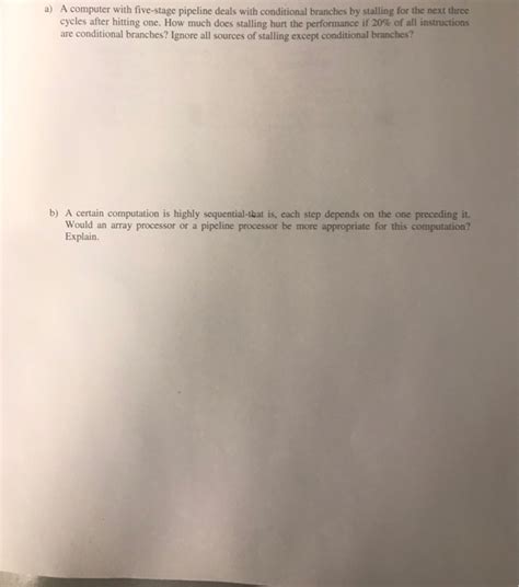 Solved 1 30 Pts The Basic Pipeline For Dlx Has Five