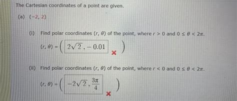 Solved Find A Cartesian Equation For The Curve θ6π