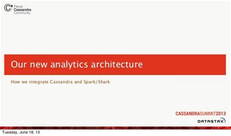 Real Time Analytics With Cassandra Spark And Shark