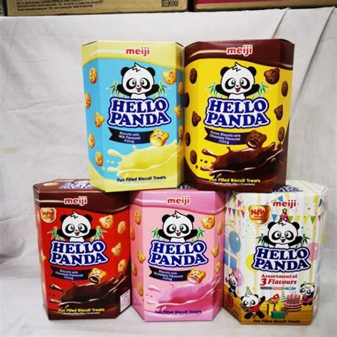 Meiji Hello Panda Biscuits With Cream Fillings Japan Biscuits 260g Assorted Shopee Malaysia