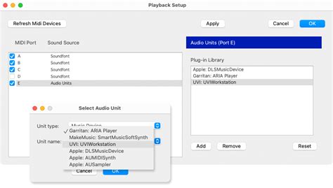 playback using plug ins virtual instruments smartscore 64 piano ne