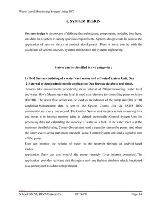 Water Level Monitoring System PDF Internet Of Things Internet