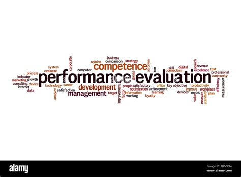 Performance Evaluation Word Cloud Concept On White Background Stock Photo Alamy