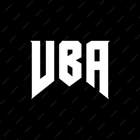 Vba 文字 ロゴデザイン 黒と白の色合い Vba ロゴ ベクトル Vba アイコン Vba アルファベット Vba タイポグラフィー ロゴデザイン Premiumベクトル素材