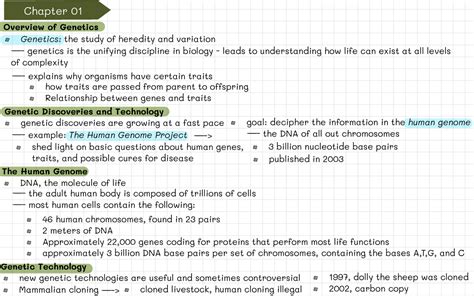 Genetics Chapter 1 Chapter 01 Overview Of Genetics Genetics The Study Of Heredity And