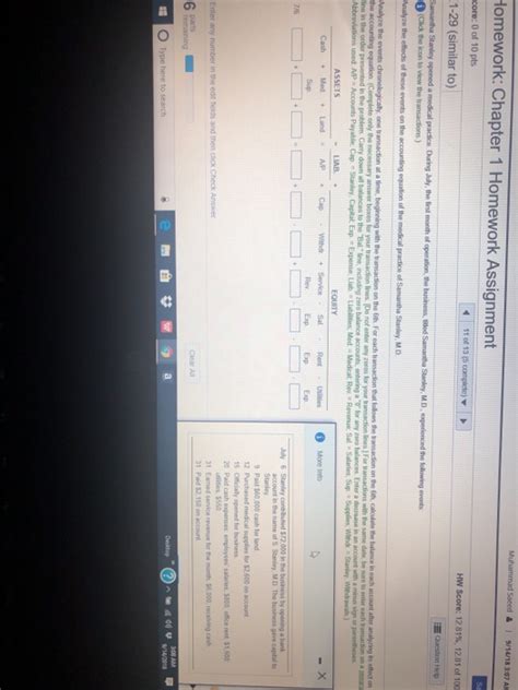 Solved Omework Chapter 1 Homework Assignment Core 0 Of 10