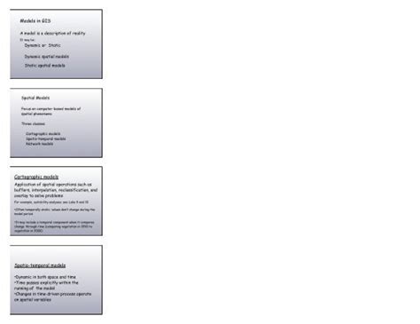 Models In Gis Cartographic Models Spatio Temporal Models