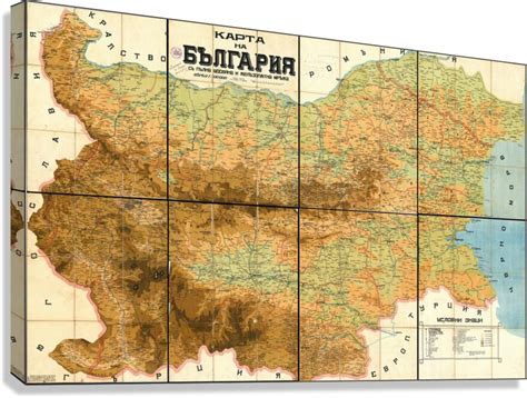 1927 Map Of Bulgaria Vintage Interwar Period Political Map Historic