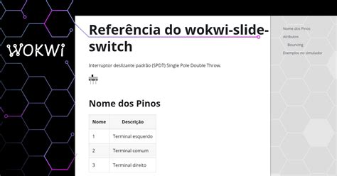 Referência Do Wokwi Slide Switch Wokwi Docs