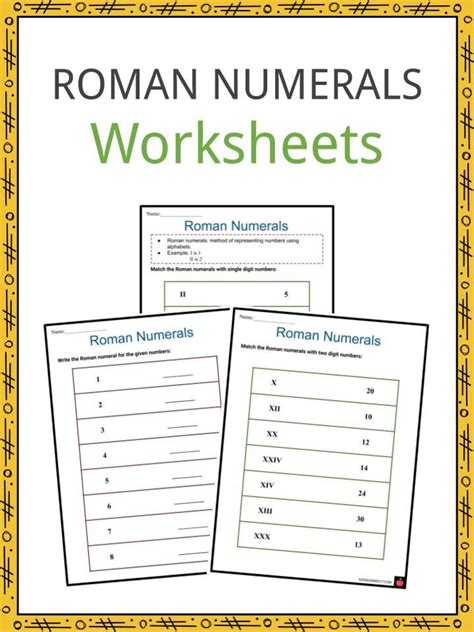 Roman Numerals Worksheets Summary What How Basic Rules