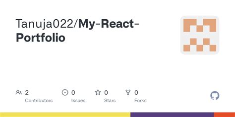 Github Tanuja022my React Portfolio