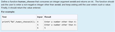 Solved Define A Function Humanchoose That Consumes An