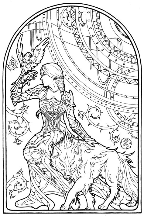 Coloring Pages Fantasy Adults