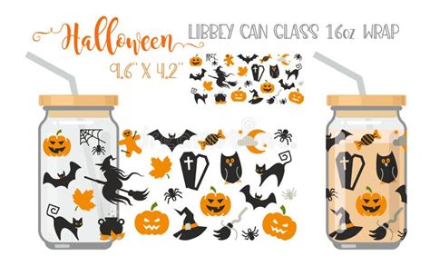 Encapsulamento Completo Imprimível Para Classe Libby Um Padrão Com Símbolos De Helloween